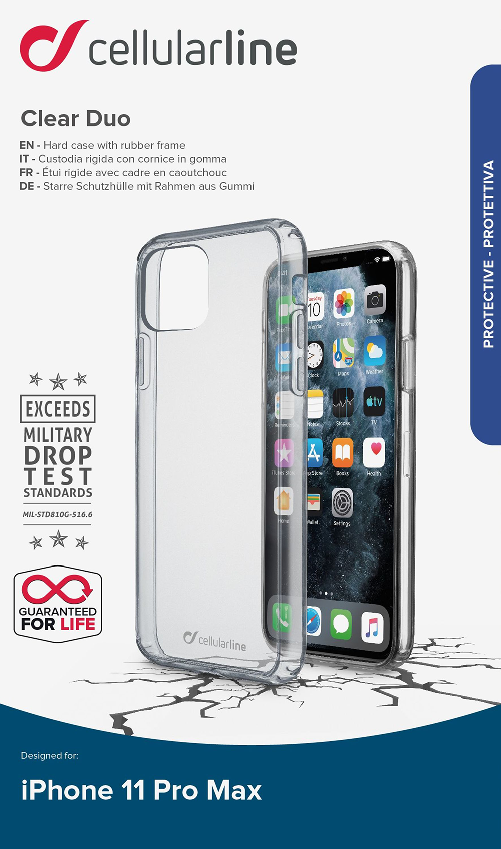 CELLULAR-LINE Case Clear Duo voor Apple iPhone 11 Pro Max Transparant ...
