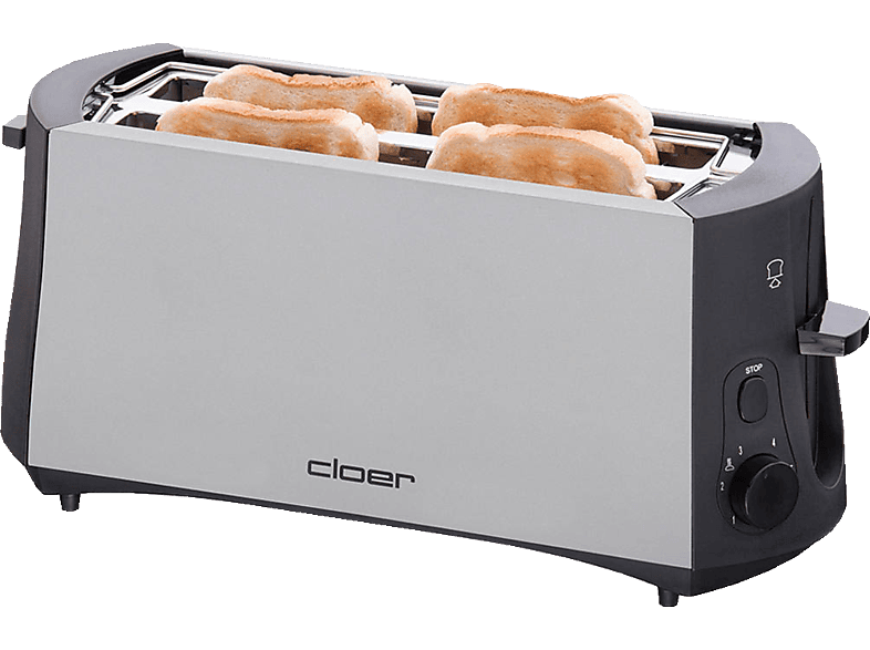 CLOER 3710 Toaster Silber/Schwarz (1380 Watt, Schlitze: 2) Toaster in ...