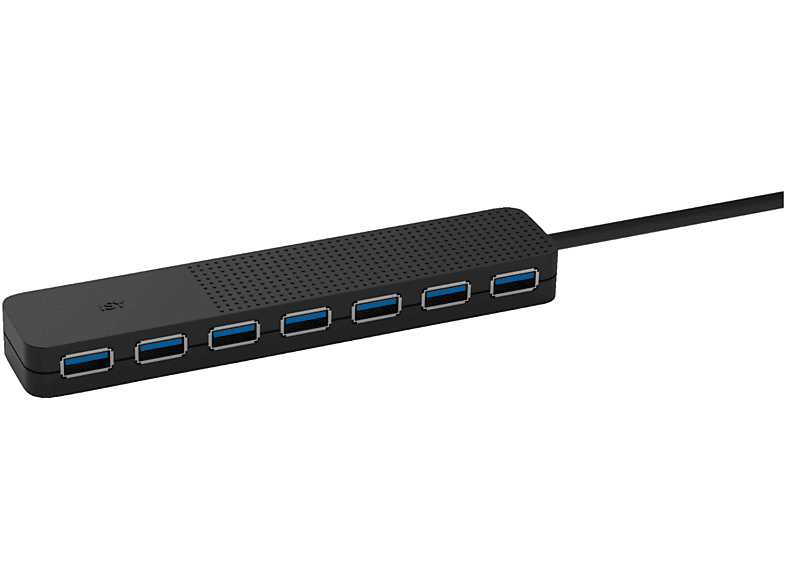 Hub USB | ISY IHU-3001, Para Windows y MacOS, Negro