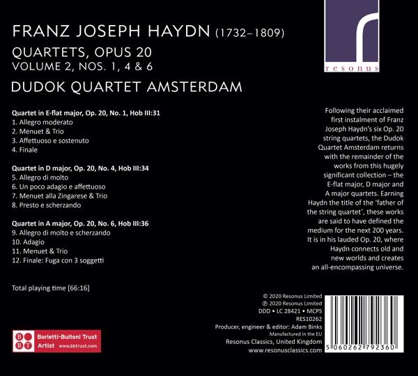 Dudok Quartet Amsterdam | HAYDN STRING QUARTETS OP. 20 VOLUME - (CD ...