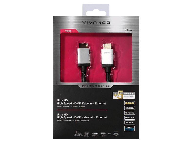 VIVANCO Premium Ultra HD High Speed, HDMI Kabel | MediaMarkt