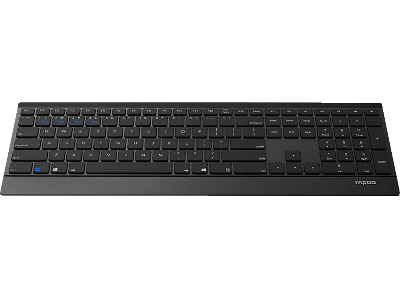 RAPOO 9500M, Tastatur & Maus Set, kabellos, Schwarz Bluetooth Maus ...