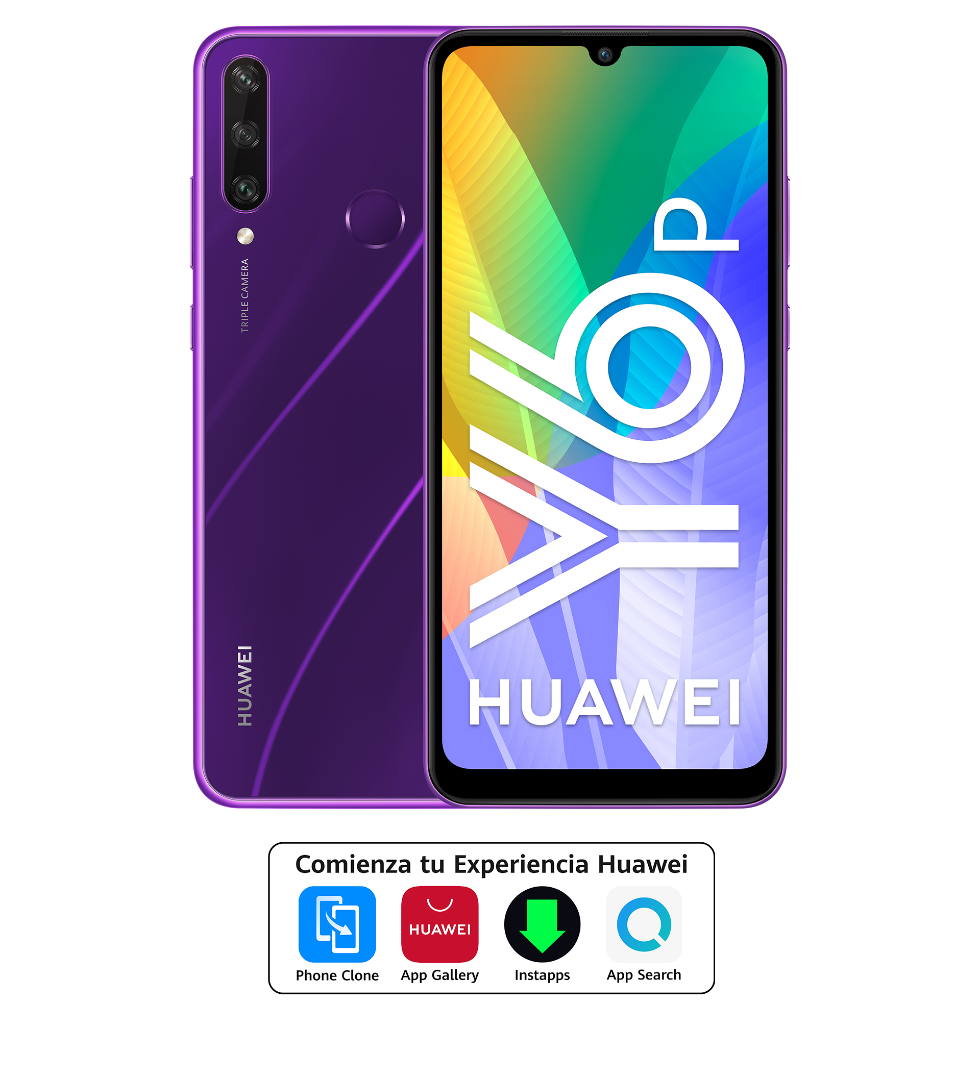 Móvil | Huawei Y6P, Púrpura, 64 GB, 3 GB, 6.3" HD+, MT6762R, 5000 mAh ...