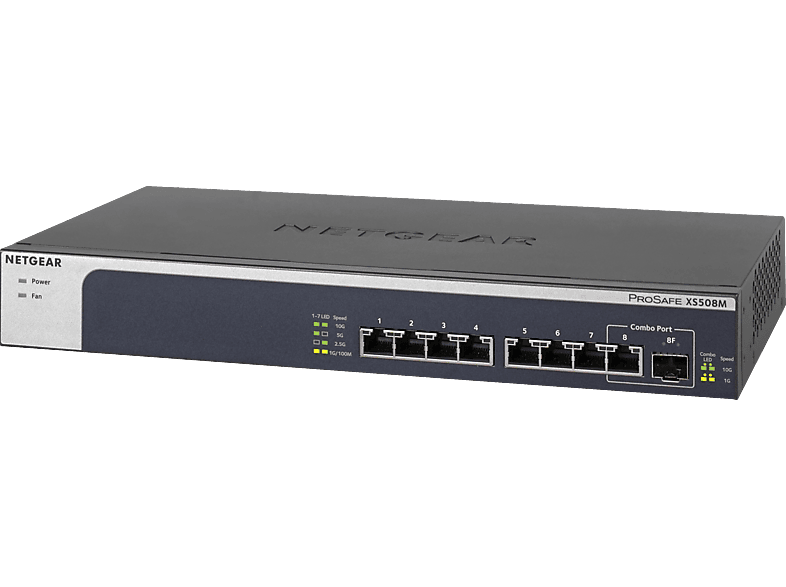 NETGEAR XS508M 8-Port 10-Gigabit Gigabit Switch, Grau | SATURN