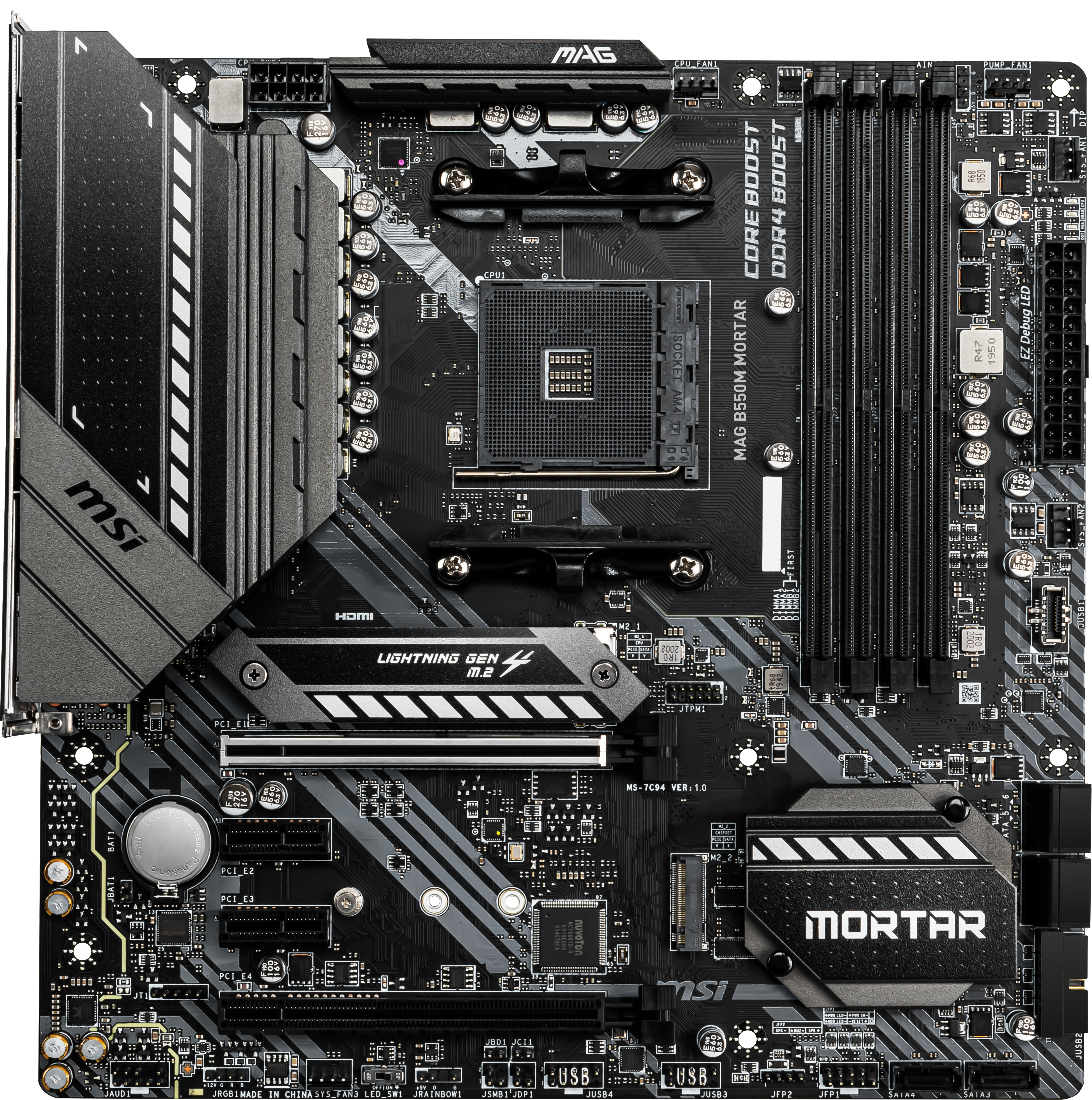 MSI MAG B550M MORTAR (7C94-006R) Mainboard Schwarz ATX Mainboards ...