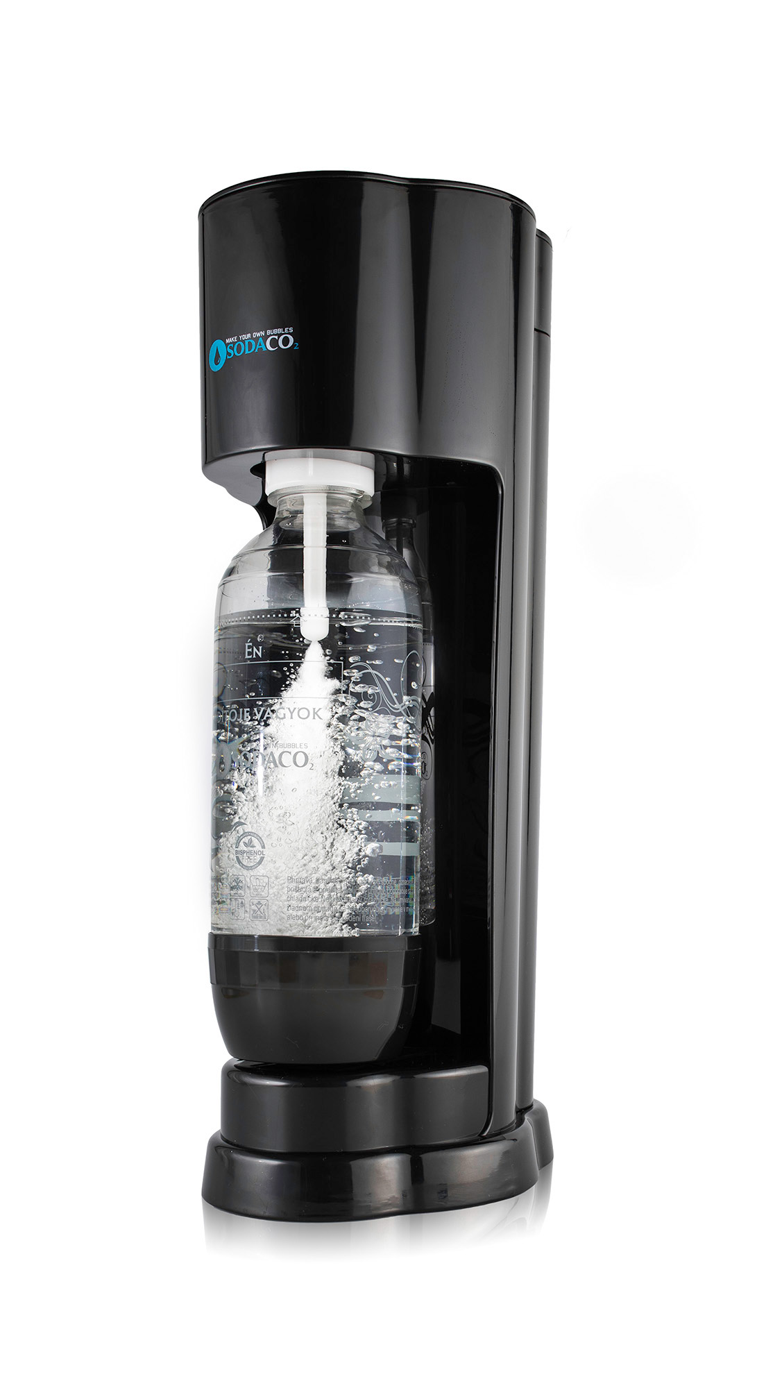 SODACO R100B Royal szódakészítő gép, fekete | MediaMarkt