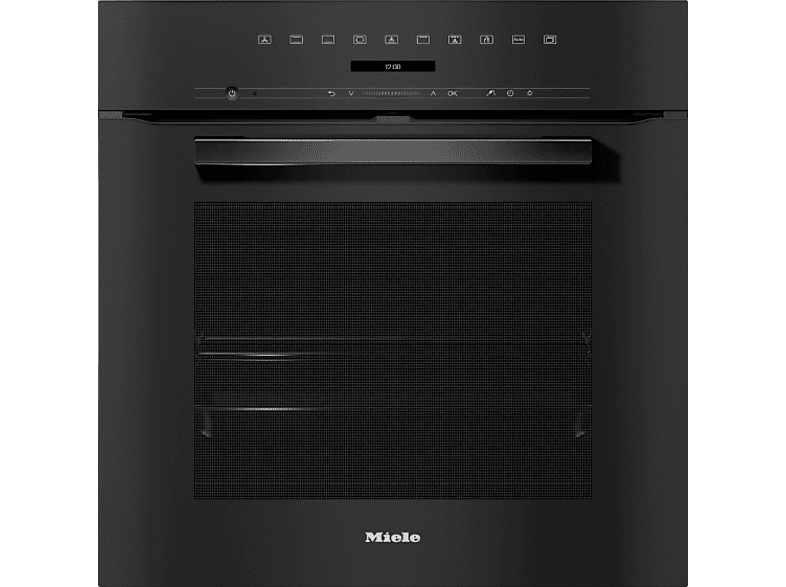 MIELE H 7262 B Backofen mit Pyrolyse (76 l, Obsidianschwarz, 595 mm ...