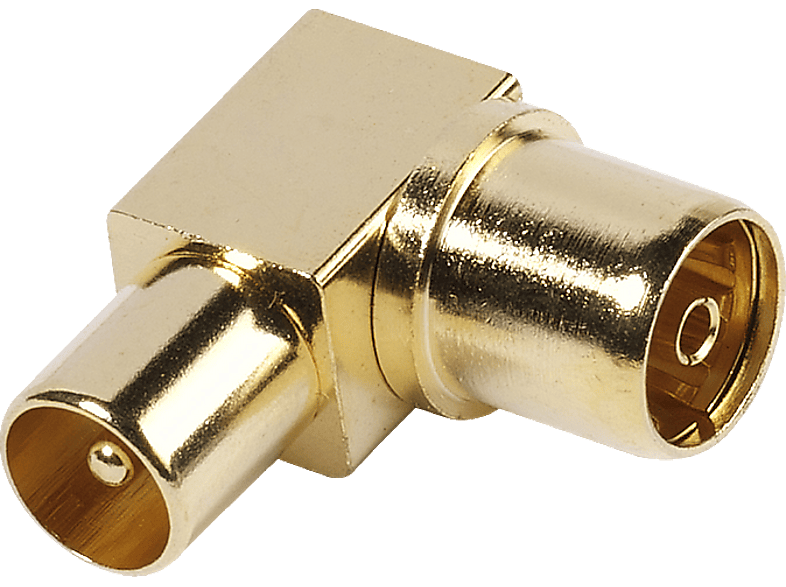 VIVANCO 48077 Koaxial Winkeladapter 90°, vergoldet | MediaMarkt