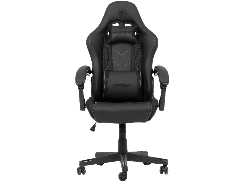 SNAKEBYTE Gaming Seat EVO (Black) Gaming Stuhl, Schwarz | SATURN