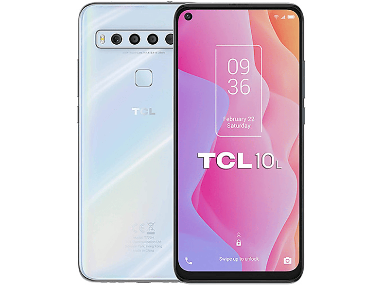 Móvil | TCL 10L, Blanco, 256 GB, 6 GB, 6.53" Full HD+, NXTVISION, Quad Cam, Snapdragon 665, 4000 ...