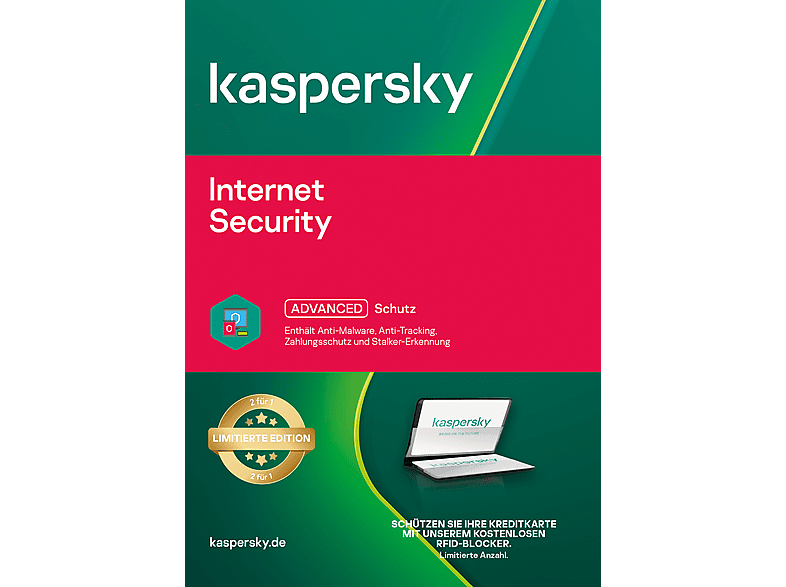 Kaspersky Internet Security 2 Limited 2 für 1 (Code in a Box) | PC/MAC ...