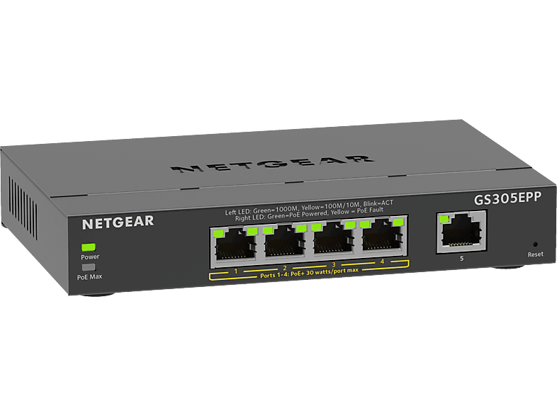 NETGEAR GS305EPP | Switch (Schwarz) | MediaMarkt