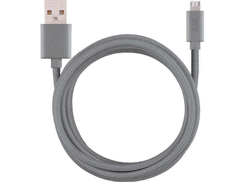 ISY Câble USB | microUSB Gris 1.8 m Gris (29099)