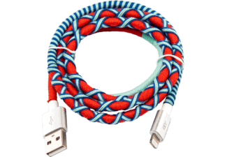 ISY Câble USB - Lightning 1 m Rouge / Bleu (IUC-4100-RB-L)