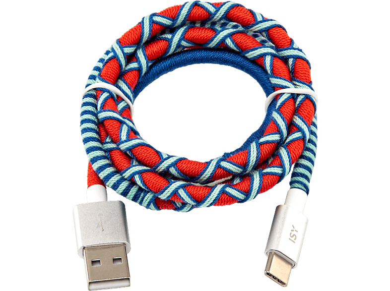 ISY Câble USB | USB-C 1 m Rouge / Bleu (IUC-4100-RB-C) | MediaMarkt