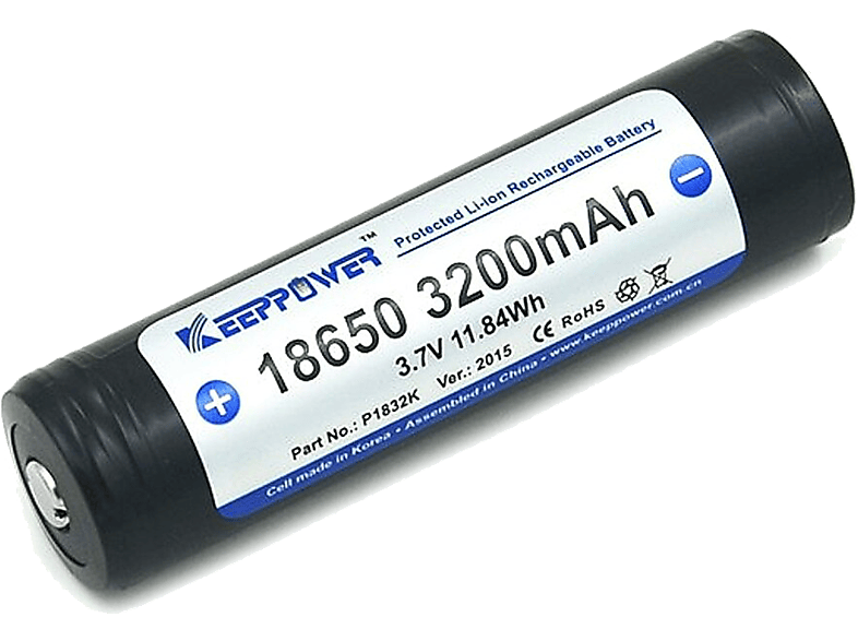 KEEP POWER 18650 Újratölthető akku, 3.7 V, 3200 mAh | MediaMarkt