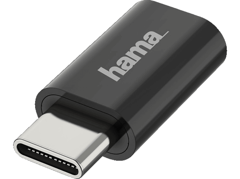 HAMA USB-C-Stecker auf Micro-USB-Buchse USB Adapter, Schwarz | MediaMarkt