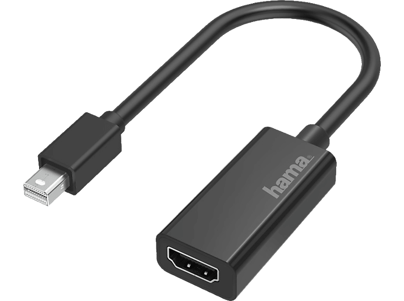 HAMA Mini-DisplayPort-Stecker auf HDMI-Buchse Kabeladapter, Schwarz ...