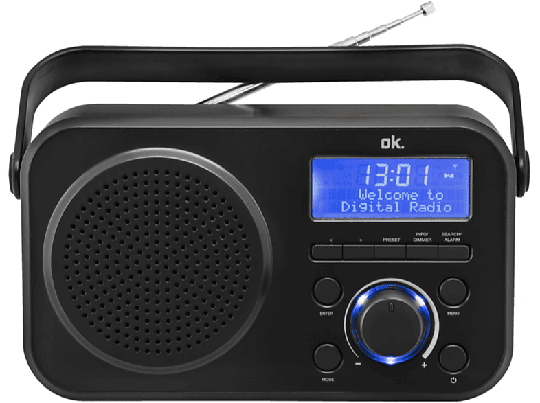 Radio portátil | OK ORD 210 DAB, Sintonizador, DAB, FM, LCD, Negro ...