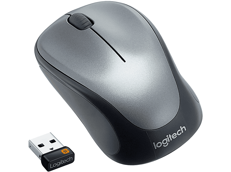 LOGITECH M235, Kabellose Maus, USB-Empfänger, Grau | MediaMarkt