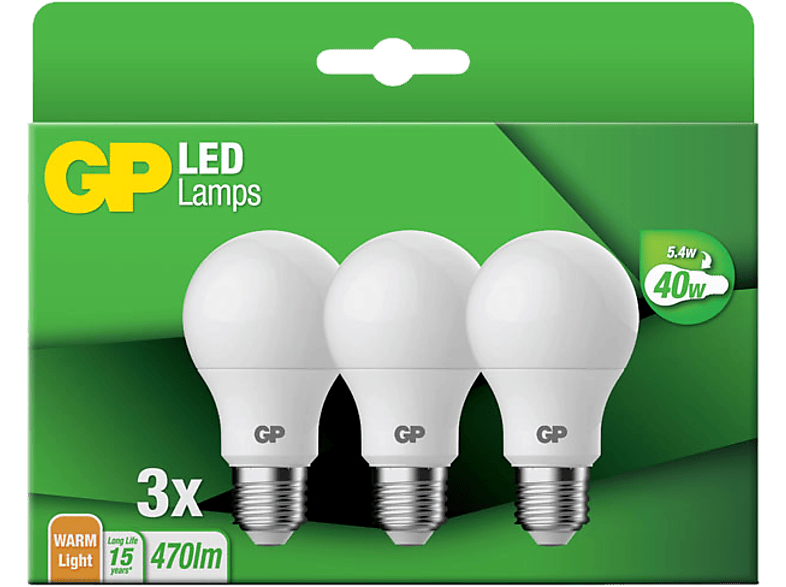 GP LIGHTING LED lamp Warm wit E27 3 stucks (087670-LDCE3)