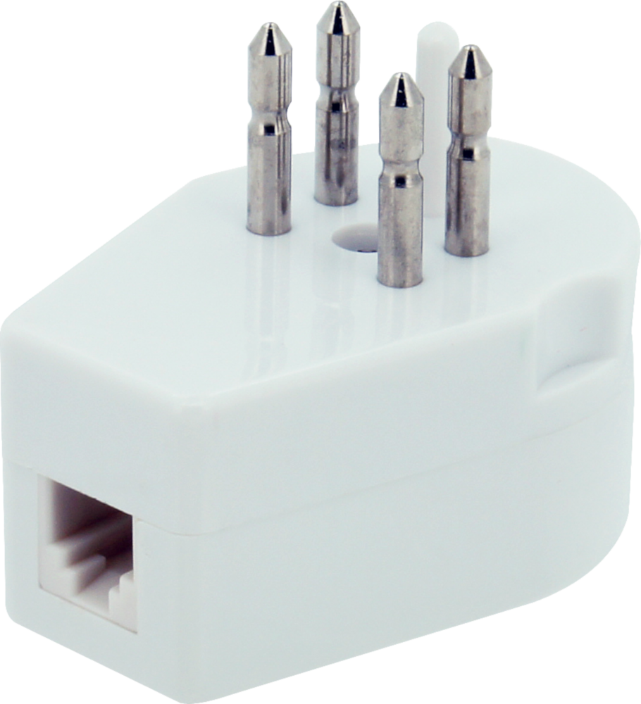 PROFILE Telefoon adapter stekker 5-pin RJ11 met doorvoer (192676 ...