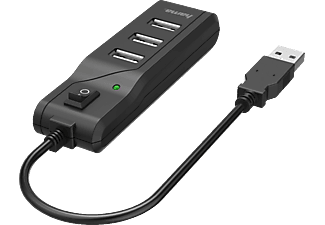 HAMA 4-fach, USB Hub, Schwarz USB Hubs | MediaMarkt