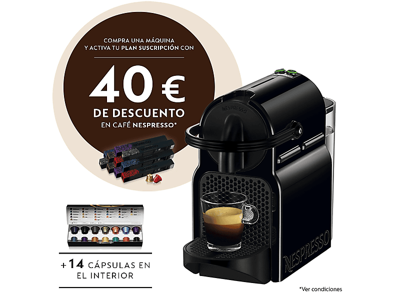 Cafetera de cápsulas | Nespresso® De Longhi INISSIA EN80B, Presión de ...