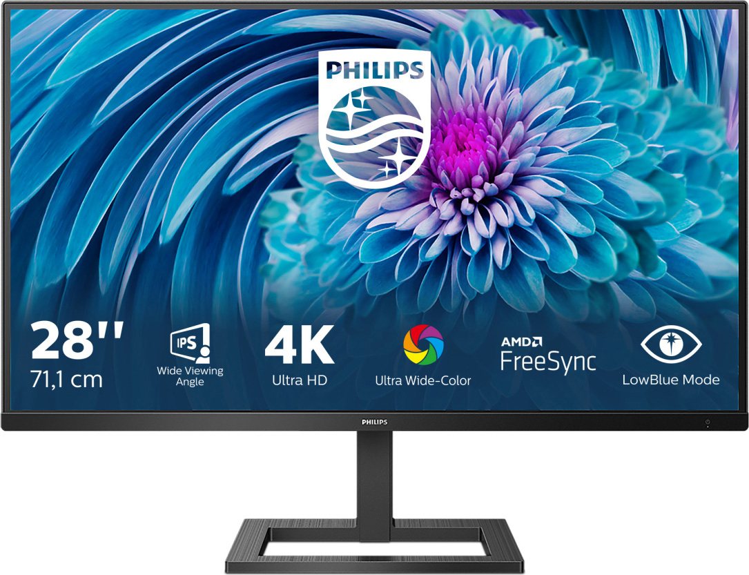 Monitor PHILIPS 288E2A 28 Zoll UHD 4K Monitor (4 ms Reaktionszeit, 60 ...