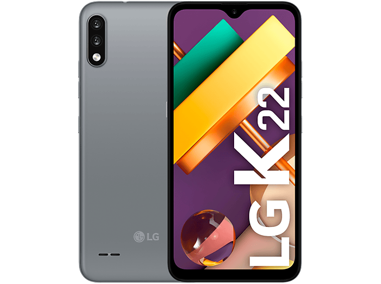 Móvil | LG K22, Gris, 32 GB, 2 GB RAM, 6.2" HD+, Quad Core QM215, Dual SIM, 3000 mAh, Android