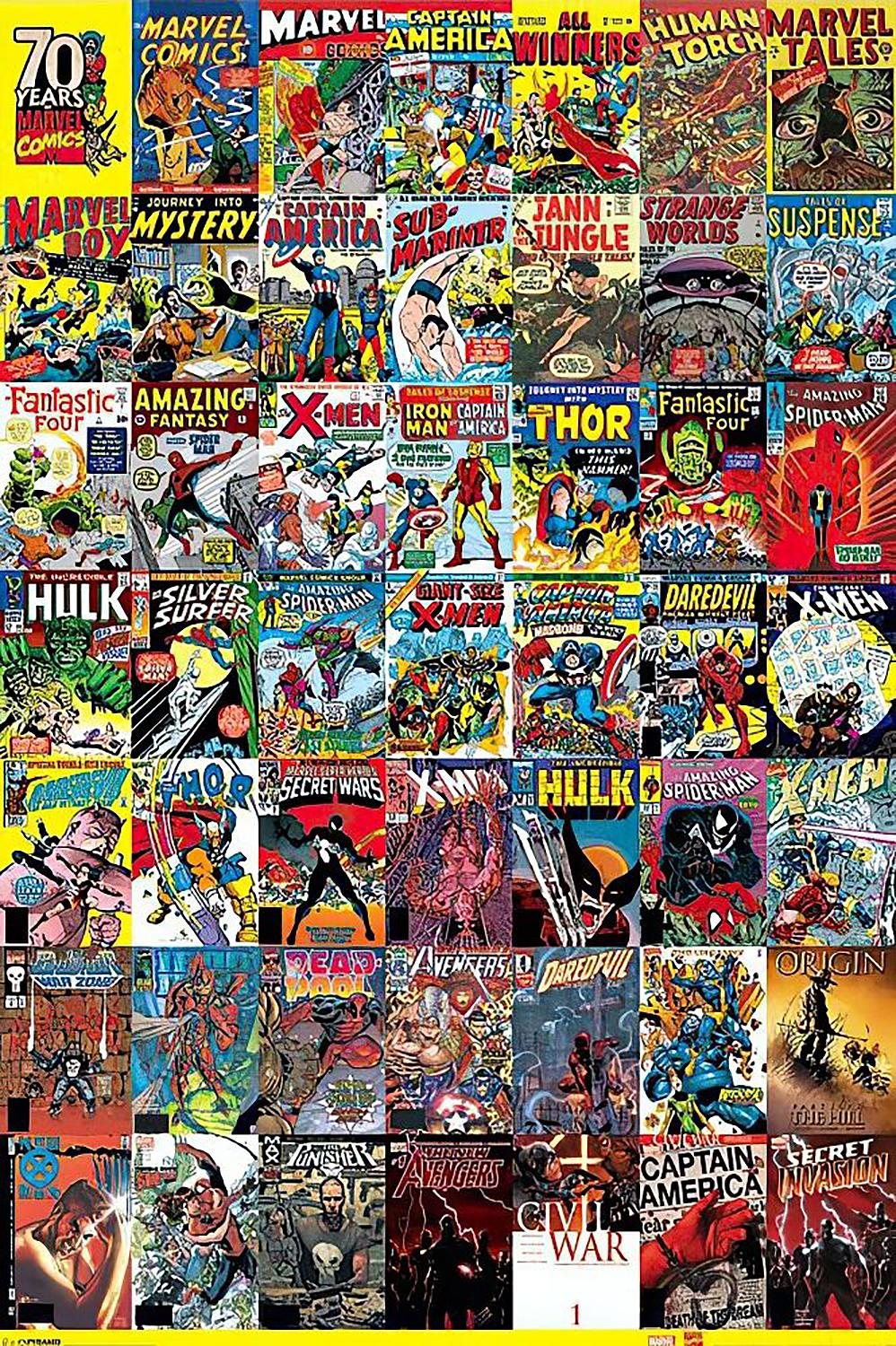 PYRAMID INTERNATIONAL Marvel Comics Retro Comic Covers Poster Marvel ...