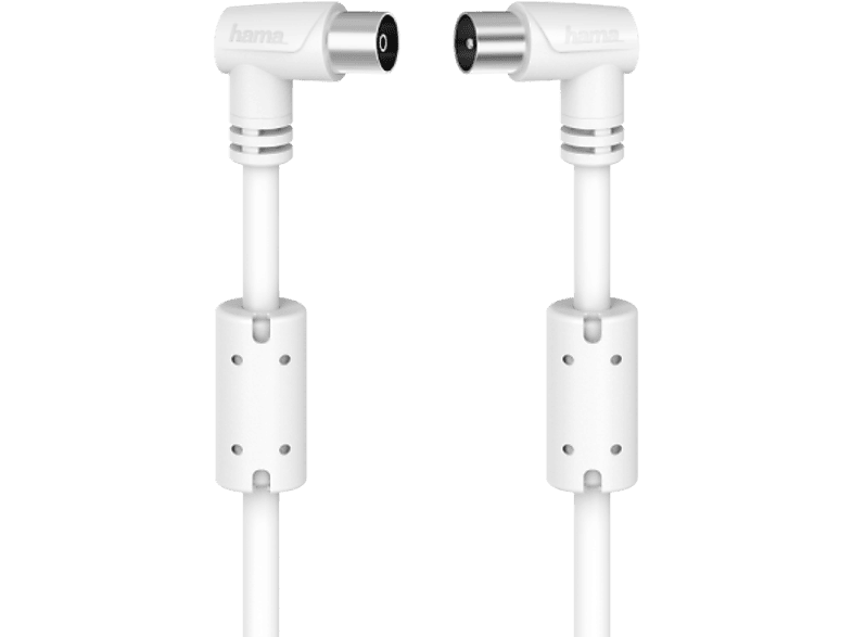 Cable de antena | Hama 00205056, Coaxial, 90 dB, 1.5 m, Blanco