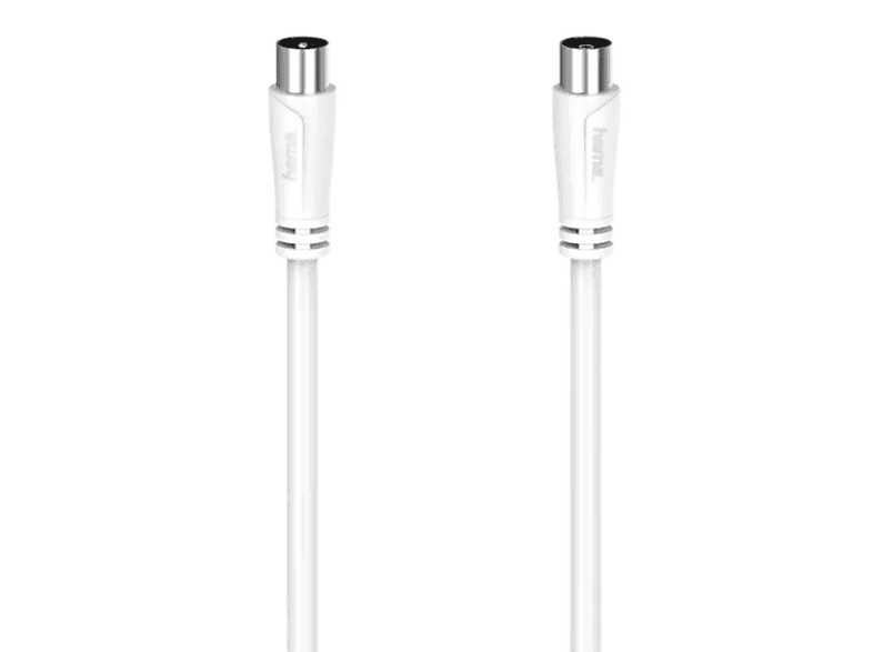 Cable de antena | Hama 205047, Coaxial, 90 dB, 5 m, Blanco