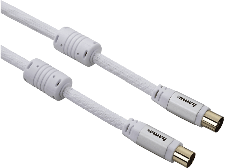 Cable de antena | Hama 00056581, Coaxial, 2 metros, Tejido nylon, 95 dB ...