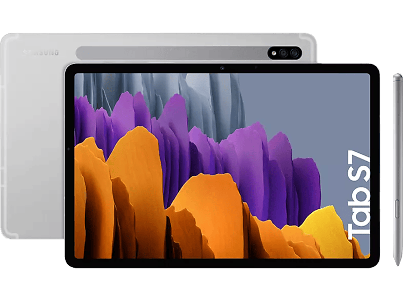 Tablet | Samsung Galaxy Tab S7, 128 GB, Plata, WiFi, 11" WQXGA, 6 GB RAM, Snapdragon 865 Plus ...