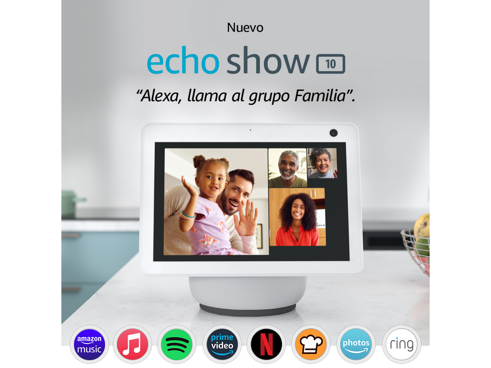 Pantalla inteligente con Alexa | Amazon Echo Show 10, 10.1" HD con ...