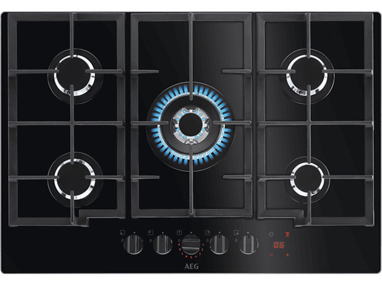 AEG HKB75450NB Beépíthető gáz főzőlap, Hob2Hood, 70 cm | MediaMarkt