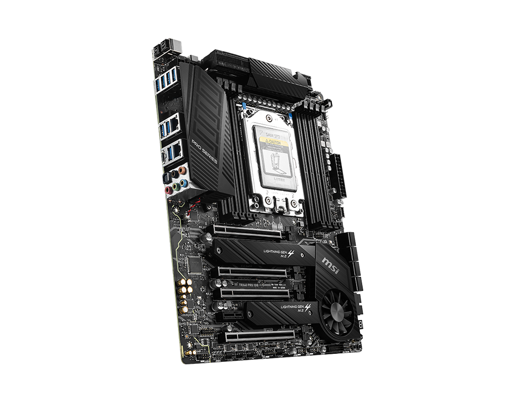 MSI TRX40 PRO 10G Ryzen Threadripper 3.Nesil DDR4 4666(OC) USB 3.2 ATX ...