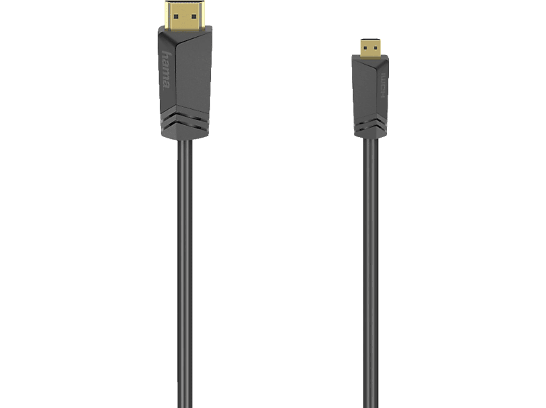HAMA HDMI Stecker Typ A auf HDMI Stecker Typ D (Micro), Kabel, 1,5 m ...