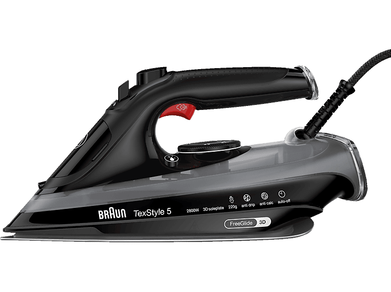 BRAUN TexStyle 5 SI 5088 BK Dampfbügeleisen (2800 Watt, Keramiksohle ...