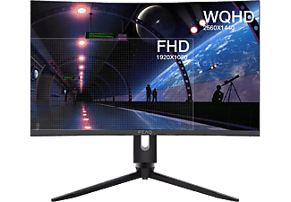 PEAQ PMO G270-CQK 27'' Ívelt WQHD 165 Hz 16:9 FreeSync VA LED Gamer ...