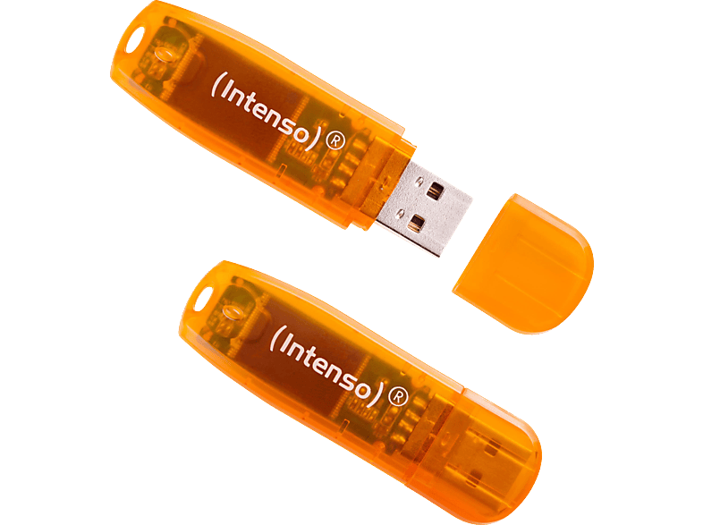 INTENSO Doppelpack USB-Stick, 64 GB, 28,00 MB/s, Orange | SATURN