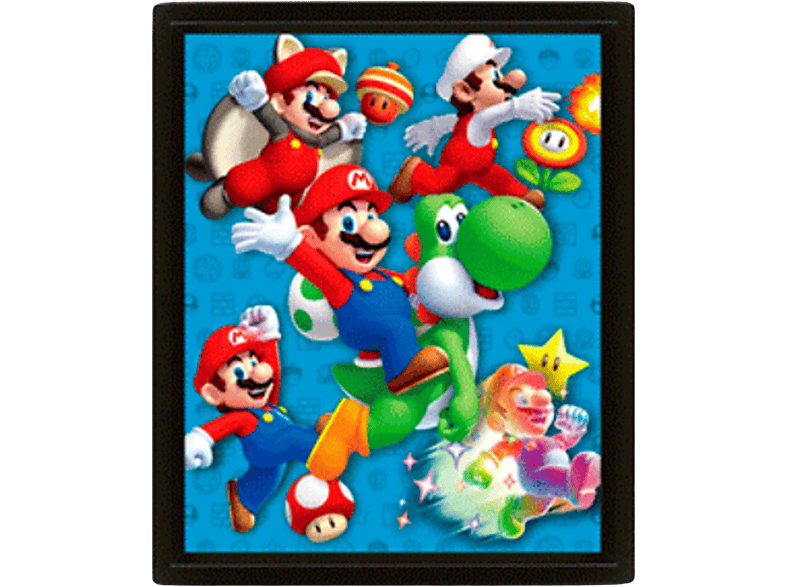 Póster | Sherwood Super Mario: Power Up, 3D, 29 cm, PVC, Multicolor