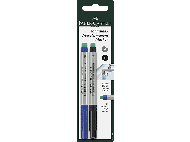 FABER-CASTELL Marker Multimark non-permanent Faserschreiber Grau | SATURN