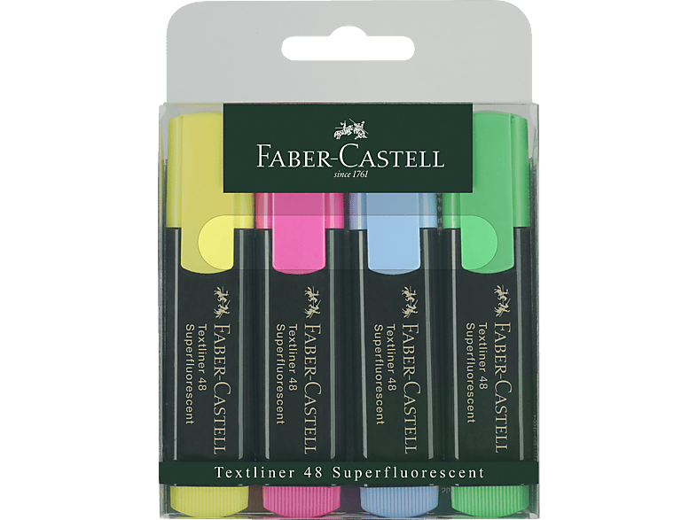 FABER-CASTELL Textmarker TL 48 Faserschreiber, Mehrfarbig ...