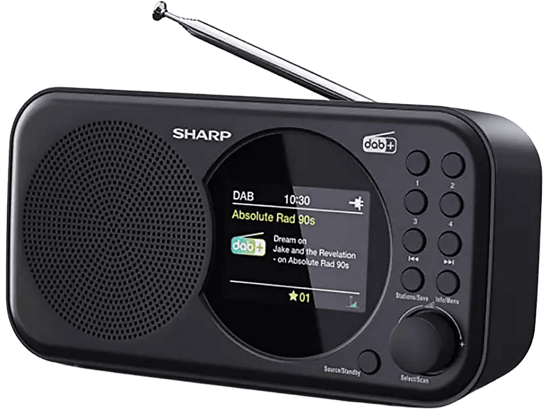 Radio portátil | Sharp DR-P320, DAB +, DAB, FM tuner, USB, 2.4" Colour ...