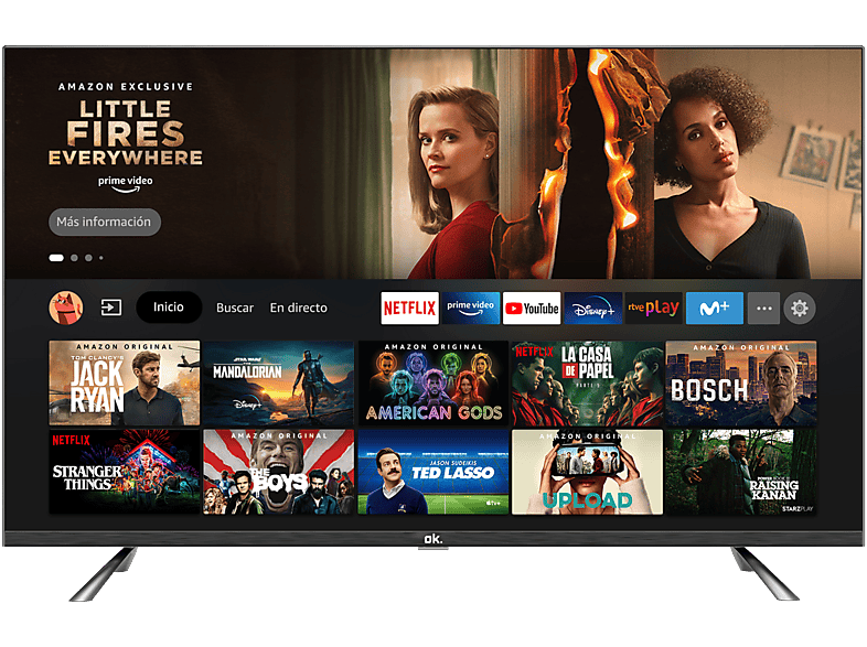 TV DLED 58" | OK ODL 58950UT-TFB Fire TV, UHD 4K, Ultra Contrast, Wi-Fi ...