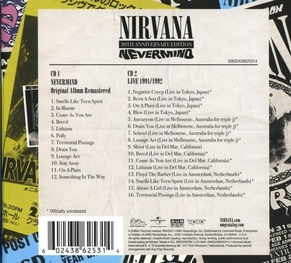 Nirvana | Nevermind - 30th Anniversary Edt. (2CD Deluxe) - (CD) | MediaMarkt