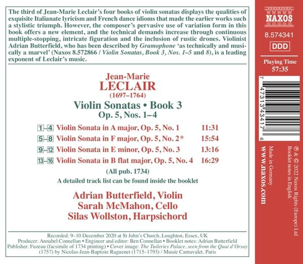 Butterfield,Adrian/McMahon,Sarah/Wollston,SIlas | Violinsonaten Buch 3 ...