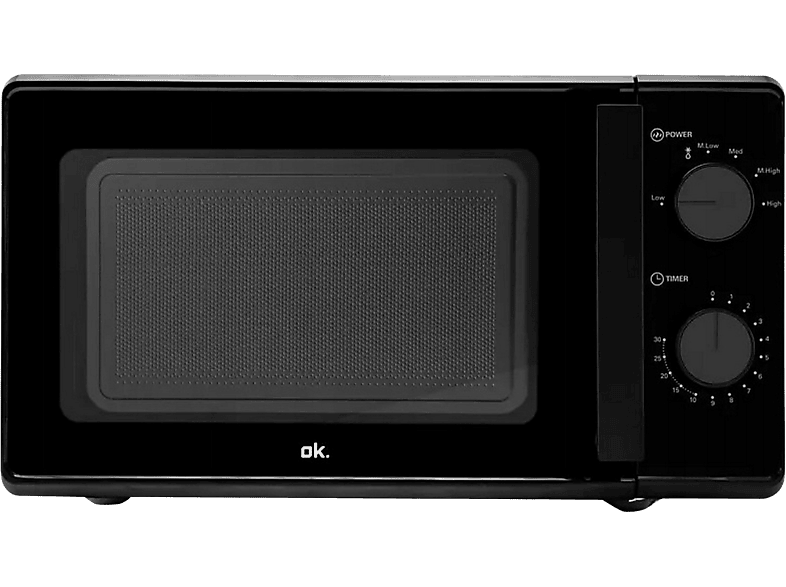 Microondas | OK OMW 1722 B, 700 W, 6 niveles de potencia, Temporizador ...